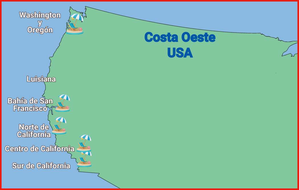 Mapa De Playas De La Costa Este De Estados Unidos 2014 Descubre Las